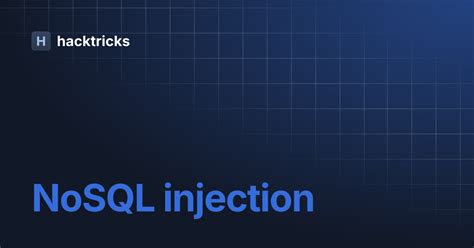 Nosql Injection Hacktricks