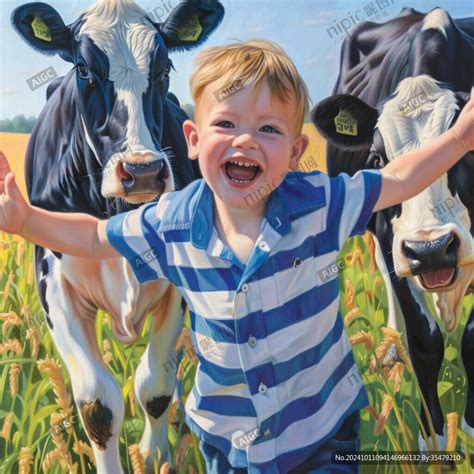 Ai创作图奶牛喂奶装饰画 可爱小农夫点赞头像 牛儿童插画 开心小农夫头像 牛奶广告创意形象画 牛背上的小男孩 奶牛装饰画 可爱中年农夫点赞头像 奶牛牛犊背景设计素材 奶牛男孩 可爱小牛画家头像