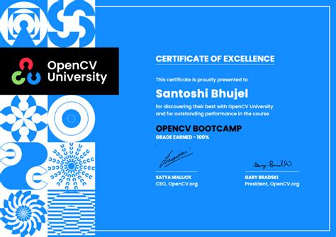 opencv free opencv bootcamp certificate opencv