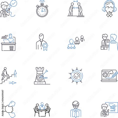 Lean Methodology Line Icons Collection Efficiency Kaizen Waste