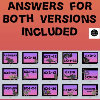 Multiplication Tables Six Times Tables Presentation By The Cookie Jar Teacher