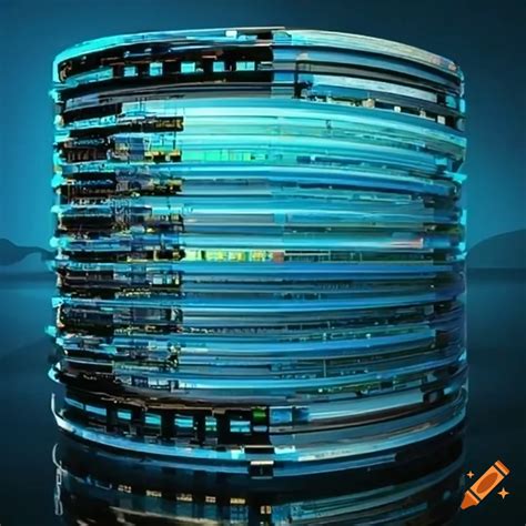 Database Server Surrounded By Data Graphs On Craiyon