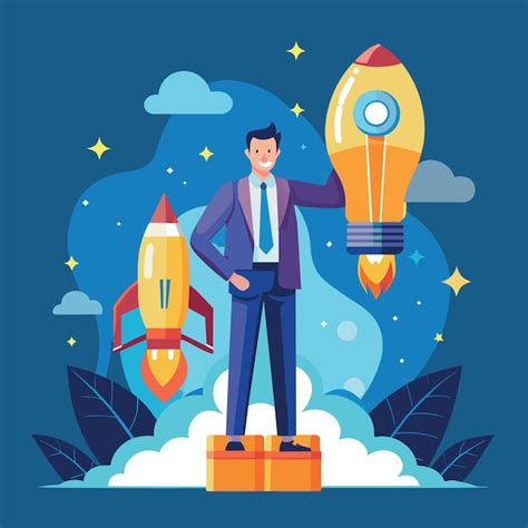 Premium Vector Entrepreneurship Setting Up New Business Motivation To Create New Business Idea