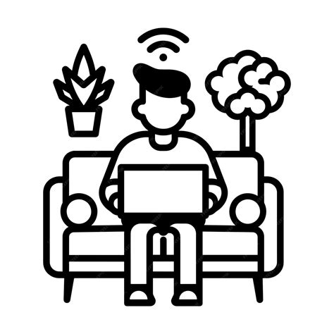A Man Working On A Laptop With A Man Working On A Computer Premium Ai
