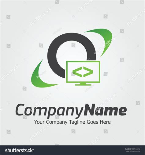 Programming Code Computer Monitor Logo Template เวกเตอร์สต็อก ปลอดค่าลิขสิทธิ์ 1867138252