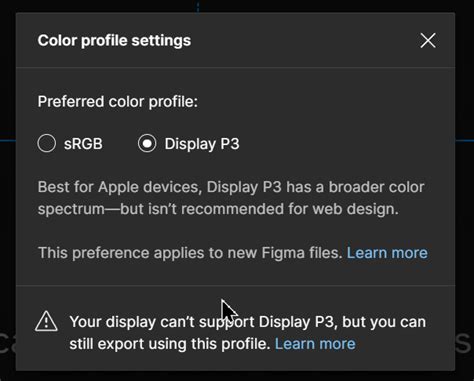 Bug Cannot Go Back To Srgb After Selecting Display P3 On My Account