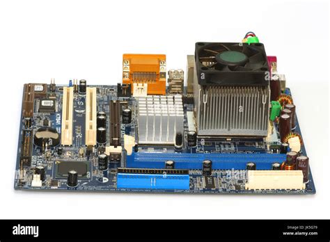 Computer Motherboard On Bright Background Stock Photo Alamy