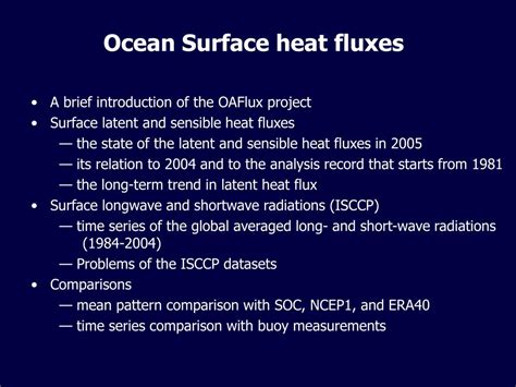 Ppt Ocean Surface Heat Fluxes Powerpoint Presentation Free Download