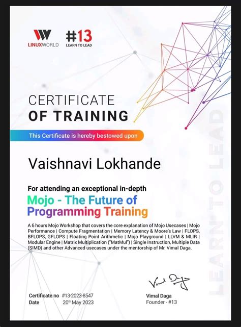 Vaishnavi Lokhande On Linkedin Share Training Programming Future Mojo