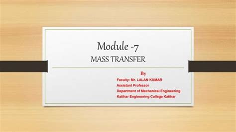 Mass Transfer Ppt
