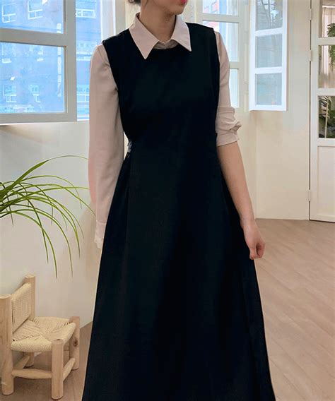 하객룩데이트룩 뷔스티에롱원피스 옆단추 레이어드롱원피스 블랙롱원피스 봄원피스 정장 A라인 플레어원피스 에이블리