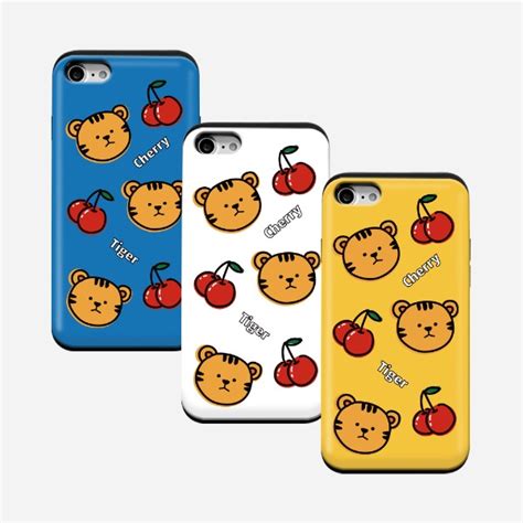 폰장마차 체리타이거 슬라이드도어범퍼 케이스디자인3종 폰장마차