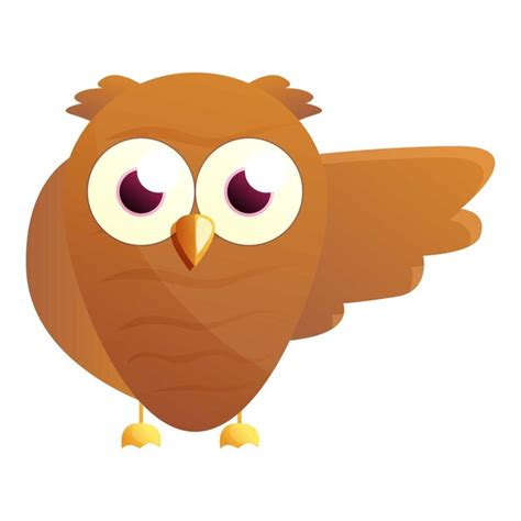 Premium Vector Brown Owl Icon Cartoon Of Brown Owl Vector Icon For