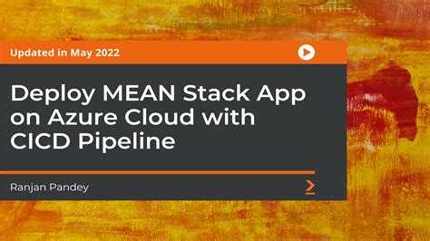 deploy mean stack app on azure cloud with cicd pipeline catálogo