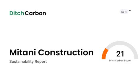 Mitani Construction Sustainability Report Ditchcarbon