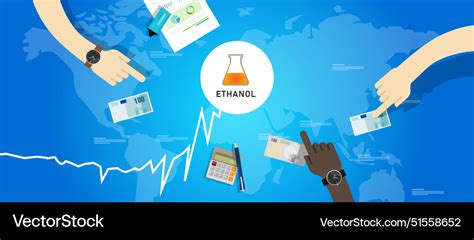Ethanol Price Goes Up Rising Increase In Global Vector Image