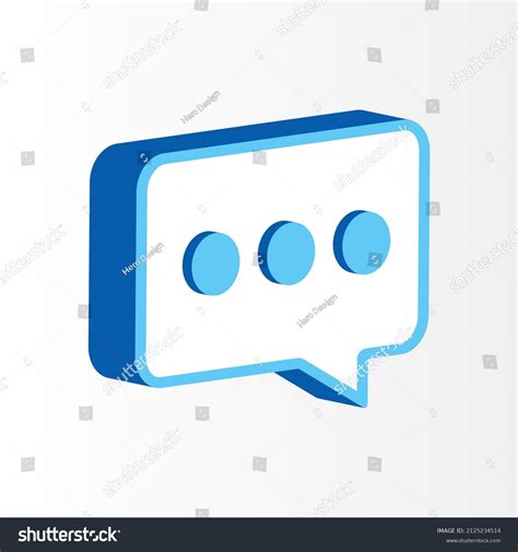 Modern Reactangle 3d Speech Bubble Icon Stock Vector Royalty Free