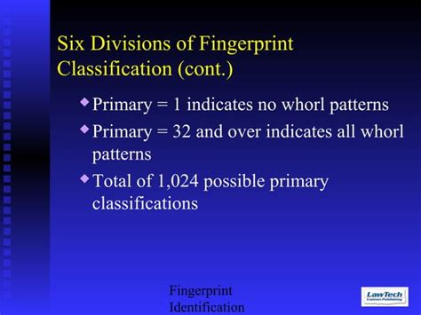 Fingerprint Classification Systems Henry And Ncic