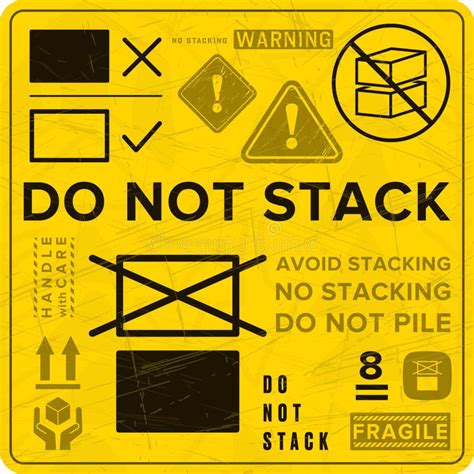 Do Not Stack Packaging Symbol Sign And Label Indicating That Items