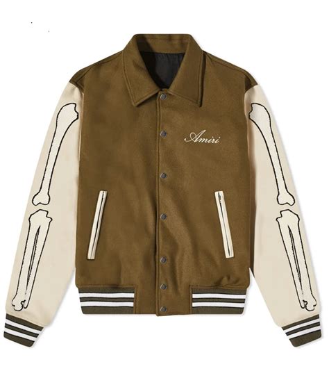 Bomber Amiri Bone Varsity Jacket Jackets Masters