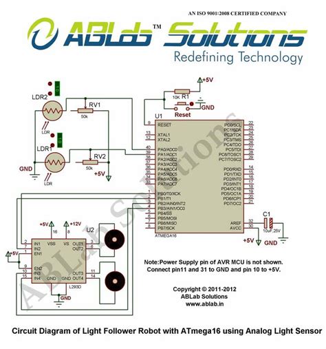 Light Follower Robot With AVR ATmega16 Microcontroller