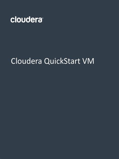 Cloudera Quickstart Vm Pdf License Source Code