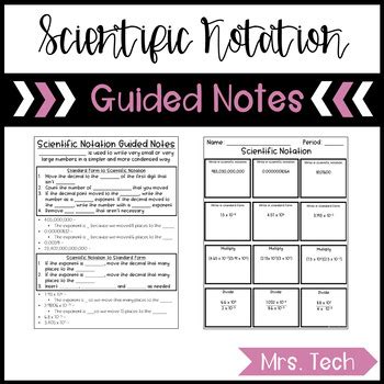 Scientific Notation Guided Notes By MrsTech Teachers Pay Teachers