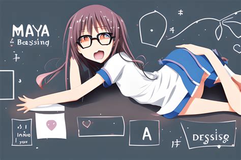 Leuk Anime Meisje Liggend Met Een · Creative Fabrica