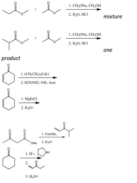 Solved 1 Ch3ona Ch3oh 2 H20 Hci Mixture 1 Ch3ona Ch3oh