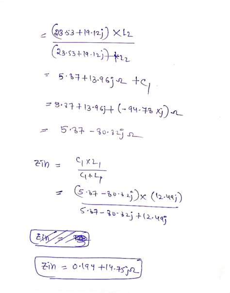 using the zy smith chart find the input impedance of the following