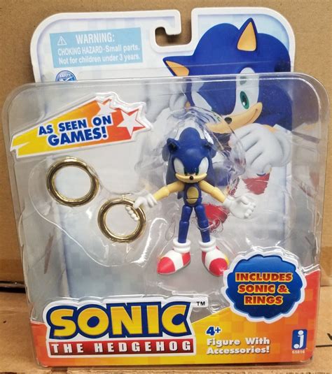 Jazwares Sonic The Hedgehog With Gold Rings 2014 Sealed New Rare L K