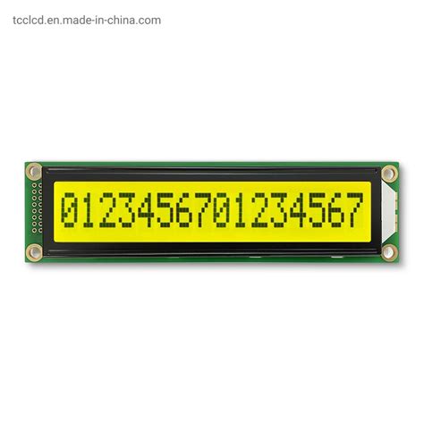 Monochrome 16x1 Lcd Screen 8 Bit Parallel 1601 Stn Yellow Green Character Lcd Module Lcd