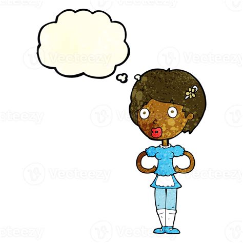 Cartoon Woman In French Maid Outfit With Thought Bubble 45216211 Png