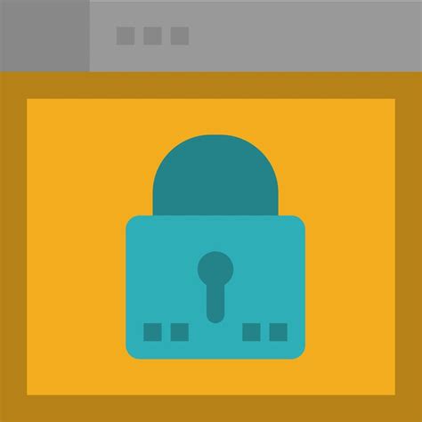 Login Secure Web Layout Password Lock Flat Color Icon Vector Icon