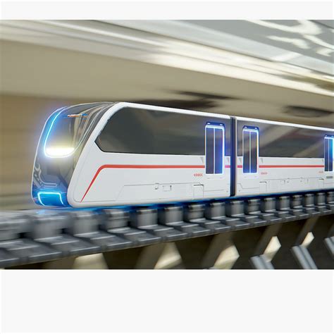 Sci Fi Train 3d Model Download Passenger Train On