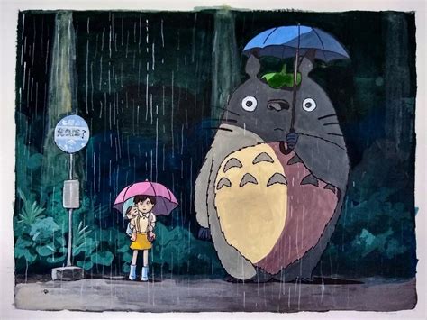 How To Draw Totoro With Umbrella