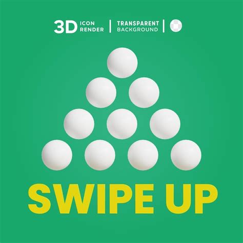 Premium Psd Psd Swipe Up 3d Illustration