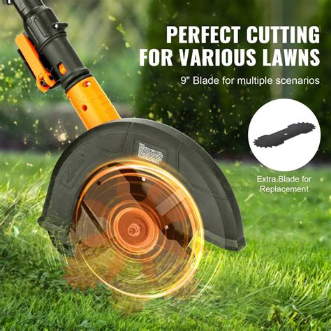 Vevor Lawn Edger 20 V Battery Powered Cordless Edger 9 Inch Blade