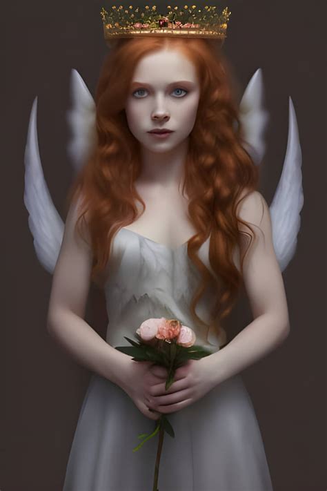 Angelic Redhead Girl By Ai Art Phoenix On Deviantart