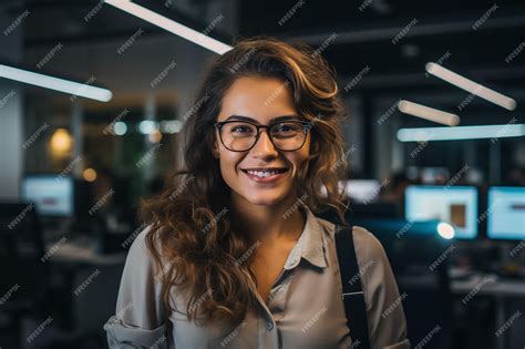 Premium Photo Female Software Engineer With A Coding Laptop