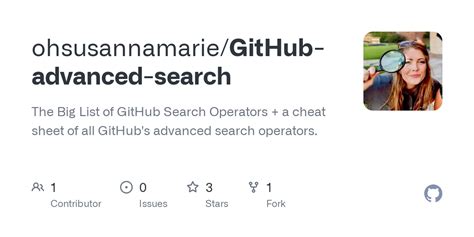 Github Ohsusannamariegithub Advanced Search The Big List Of Github