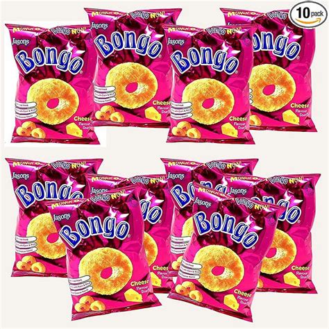 Fiji Jasons Bongo Cheese Flavor Snacks Pack Of 10 X 28g Made With