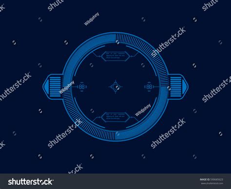 Vector Hud Space Shooter Game Stock Vector Royalty Free 590685623 Shutterstock