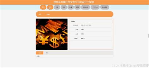 Springboot毕设 程序员专属社交交友平台的设计于实现 程序论文 Csdn博客