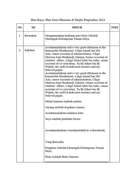 Mc Script Hari Raya And Hari Guru Harmoni 2024 Pdf