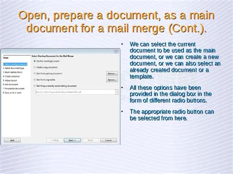 Mail Merge Preparation