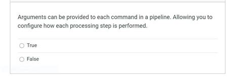 Solved Arguments Can Be Provided To Each Command In A Chegg