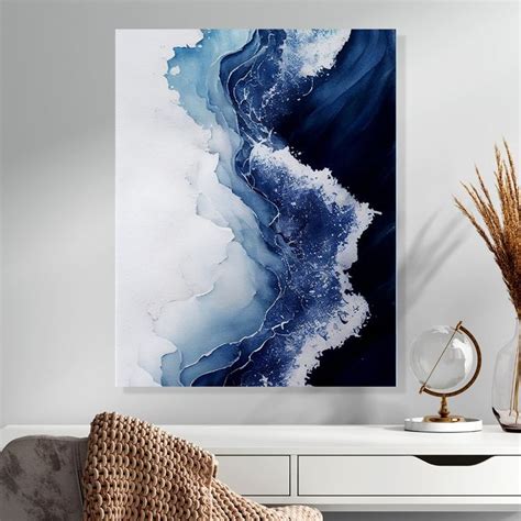 Modern Coastal Abstract Ocean Wave Acrylic Photo Tile Zazzle