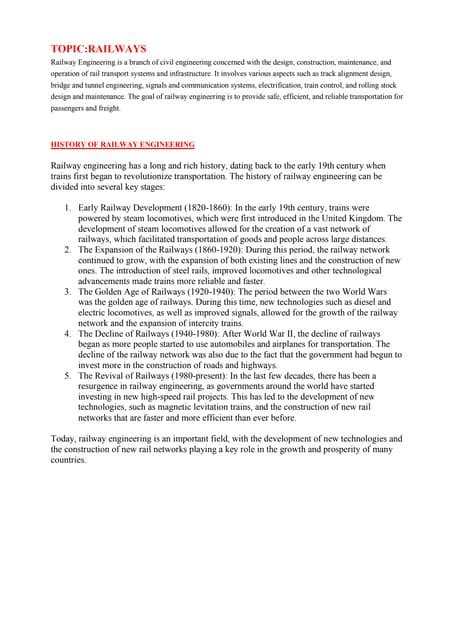 Sleepers Railway Engineering Pptx