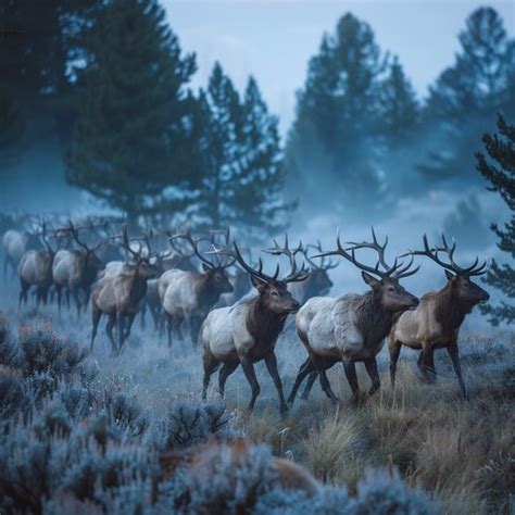 Free Elk Herd Trekking Image Elk Herd Forest Download At Stockcake